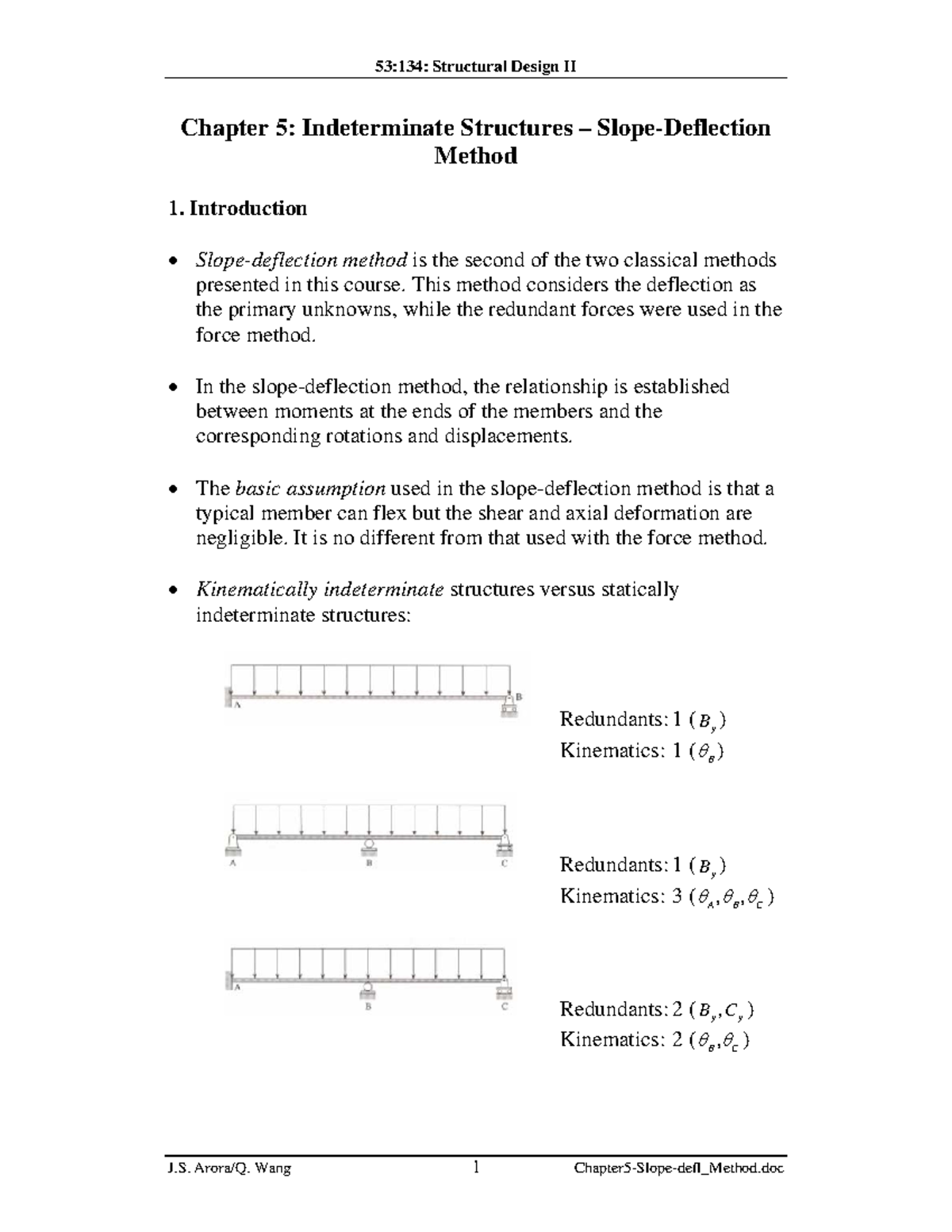 Chapter 5-Slope-defl Method - Chapter 5: Indeterminate Structures ...