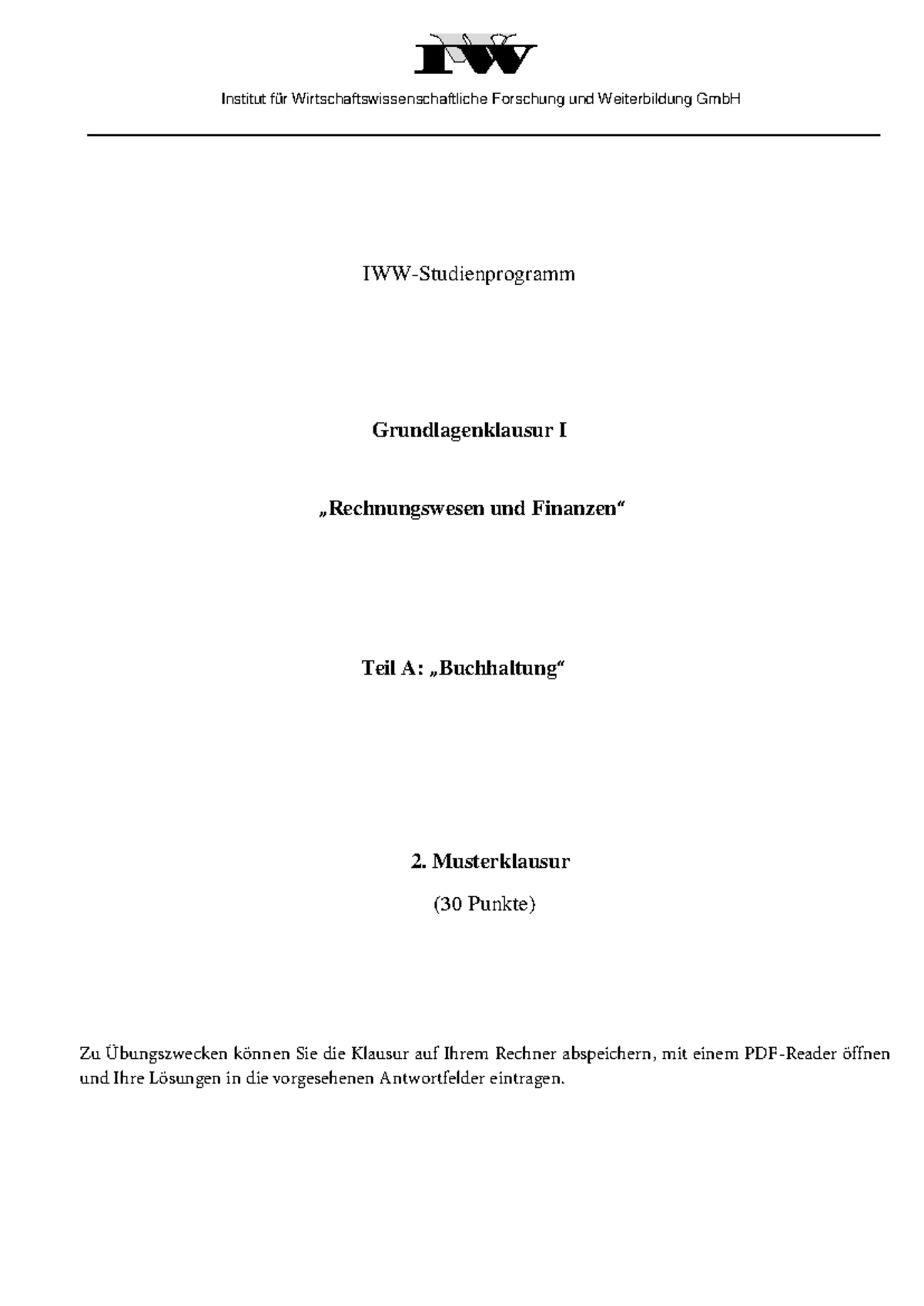 2 MK Buch - Muster - Institut für Wirtschaftswissenschaftliche ...