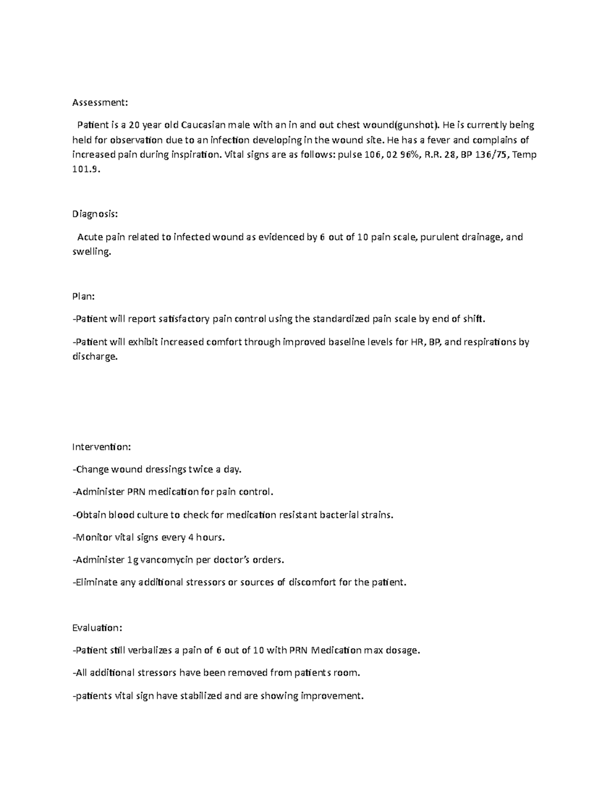 Gun shot wound - Class material to study from Daytona College ...