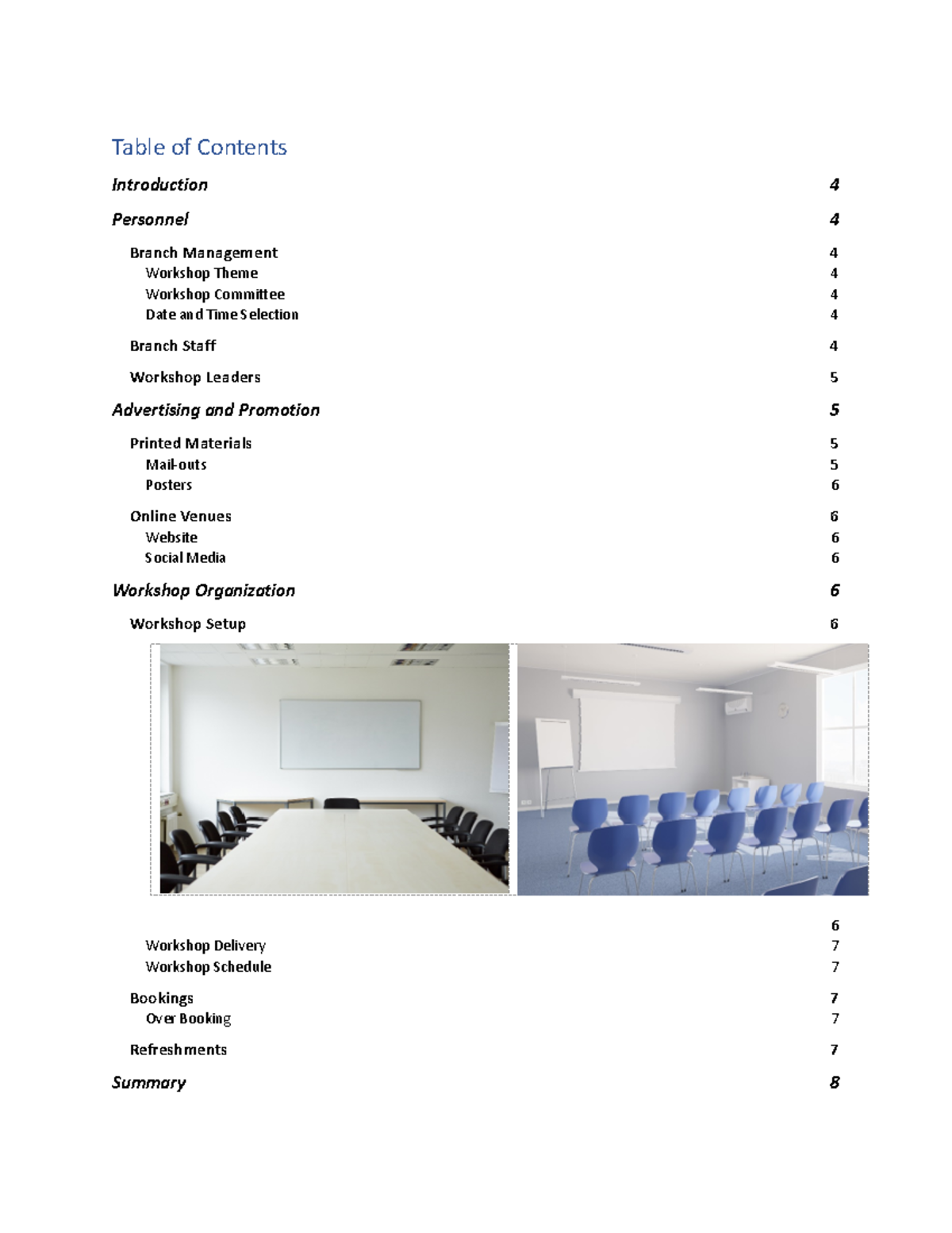 IL WD 9 Job Seeker Workshops - Table of Contents Introduction Personnel ...