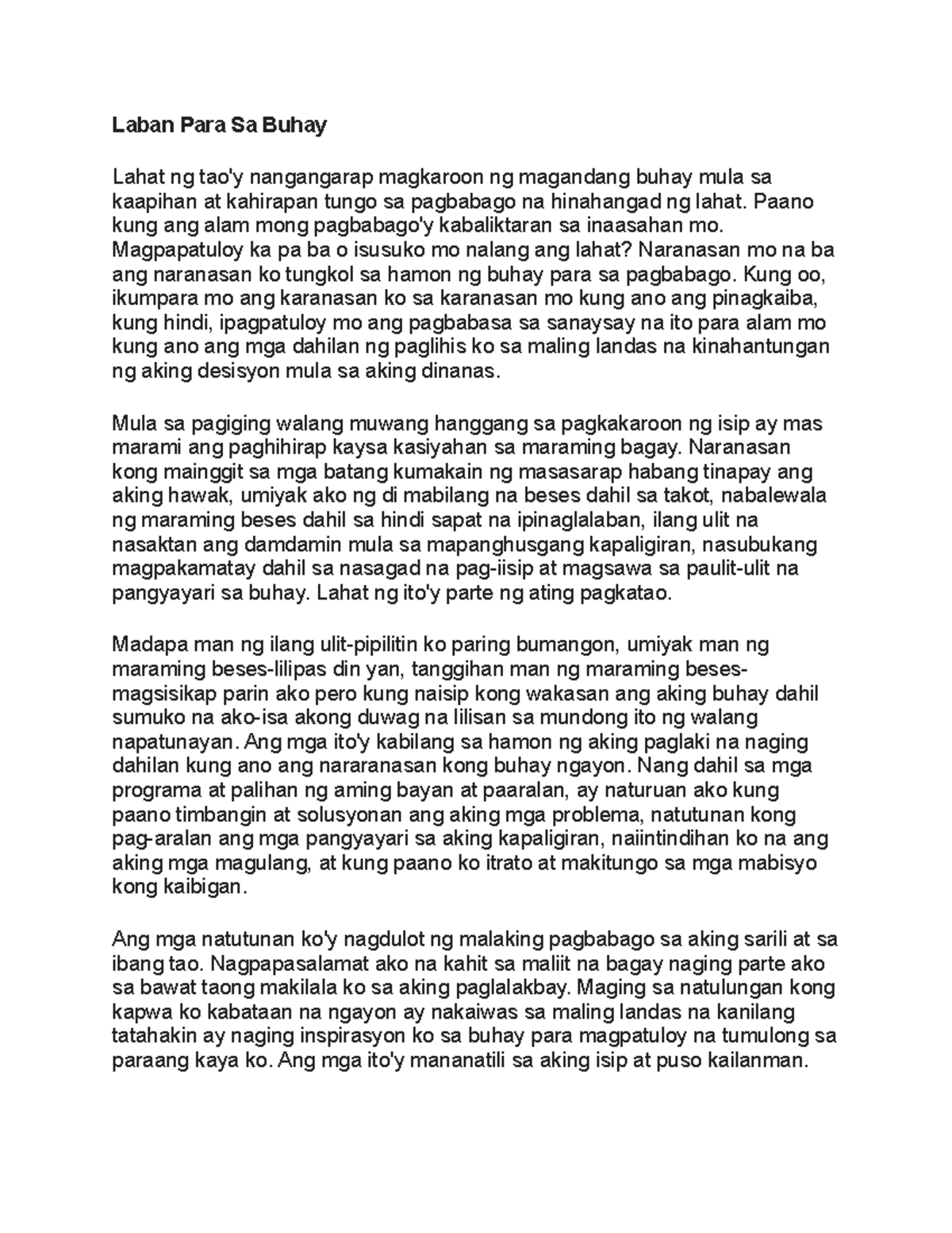 Laban Para Sa Buhay - Hshsiwihwsbwuwh - Laban Para Sa Buhay Lahat ng ...