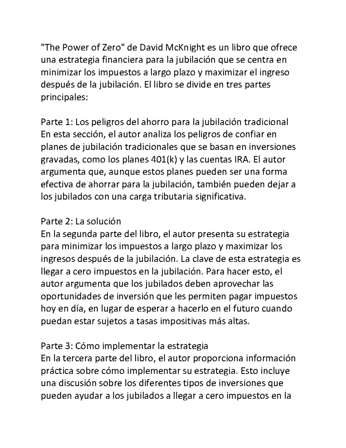 The Power of Zero - RESUME - "The Power of Zero" de David McKnight es ...