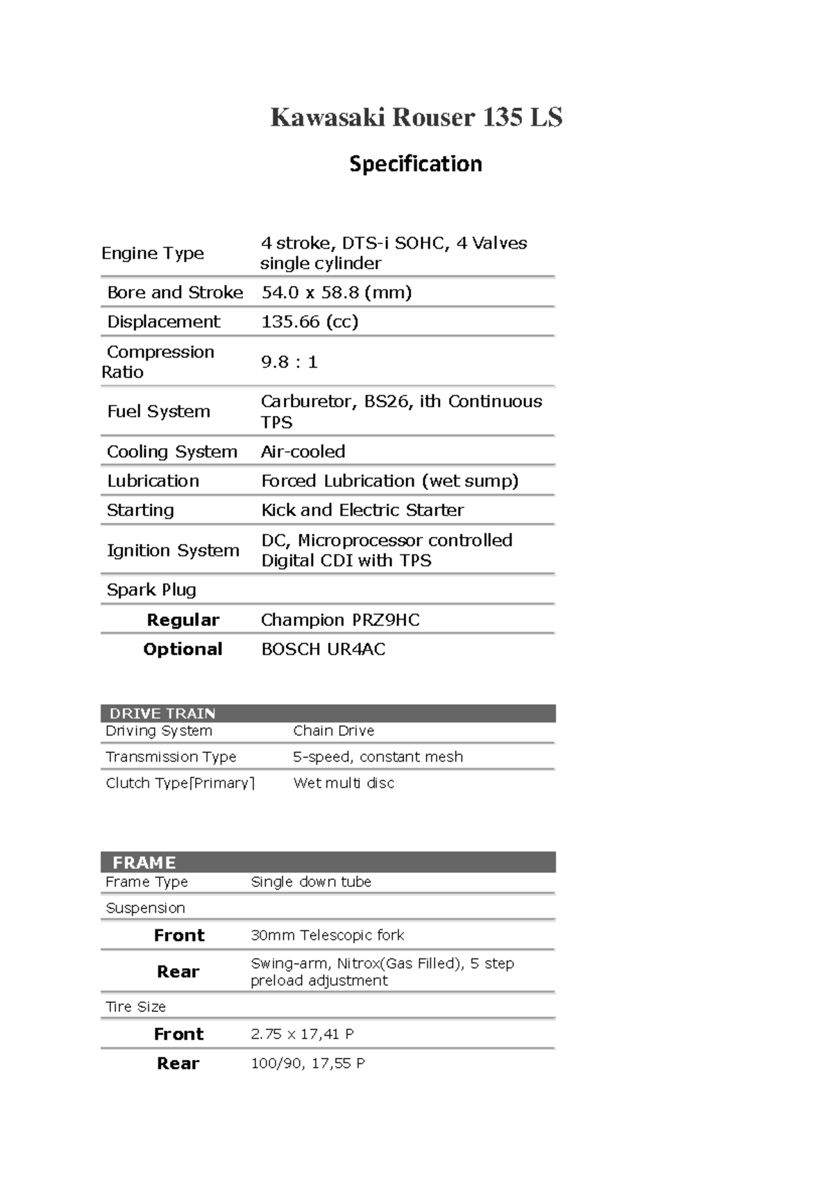 Kawasaki rouser 135 ls - Jkkkkllll - Kawasaki Rouser 135 LS ...