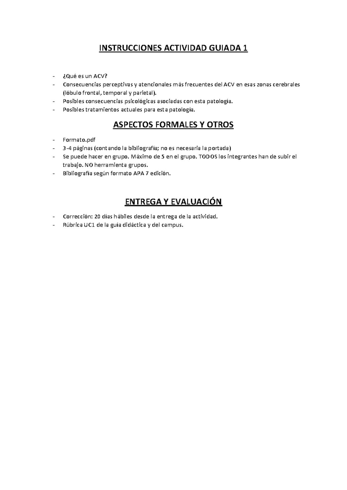 Instrucciones Actividad Guiada 1 - INSTRUCCIONES ACTIVIDAD GUIADA 1 ¿Qué es un ACV ...