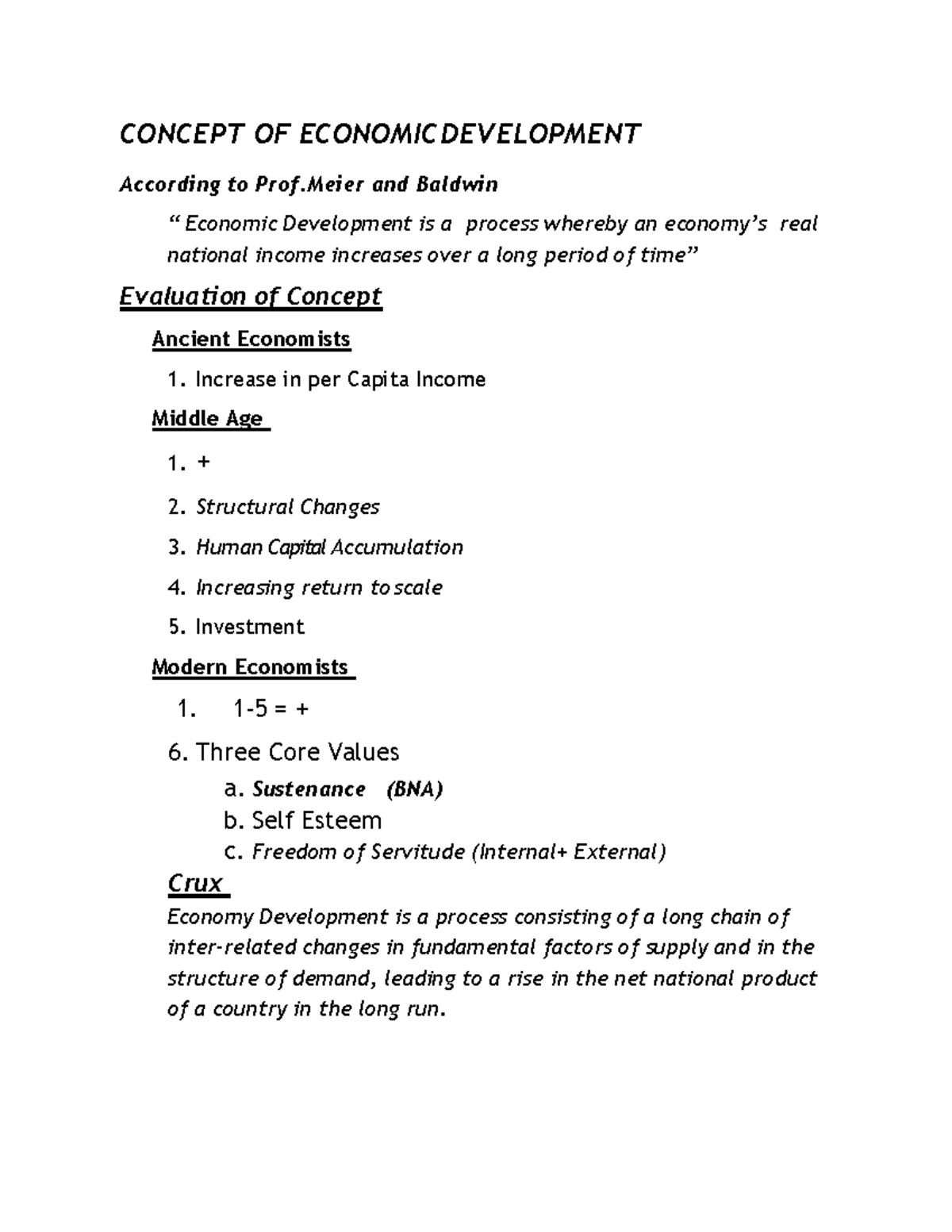 Concept OF Economic Development-converted - CONCEPT OF ECONOMIC ...