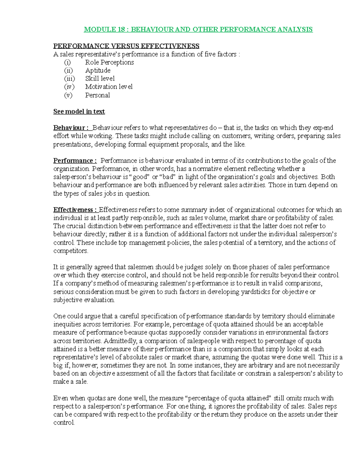 Ch18 Behaviour and Performance Analysis - MODULE 18 : BEHAVIOUR AND ...