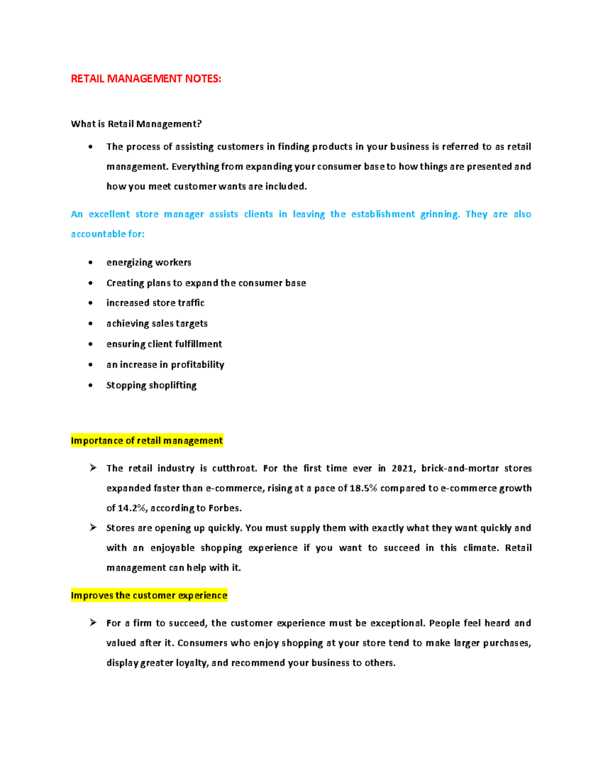 Retail Management - RETAIL MANAGEMENT NOTES: What is Retail Management ...