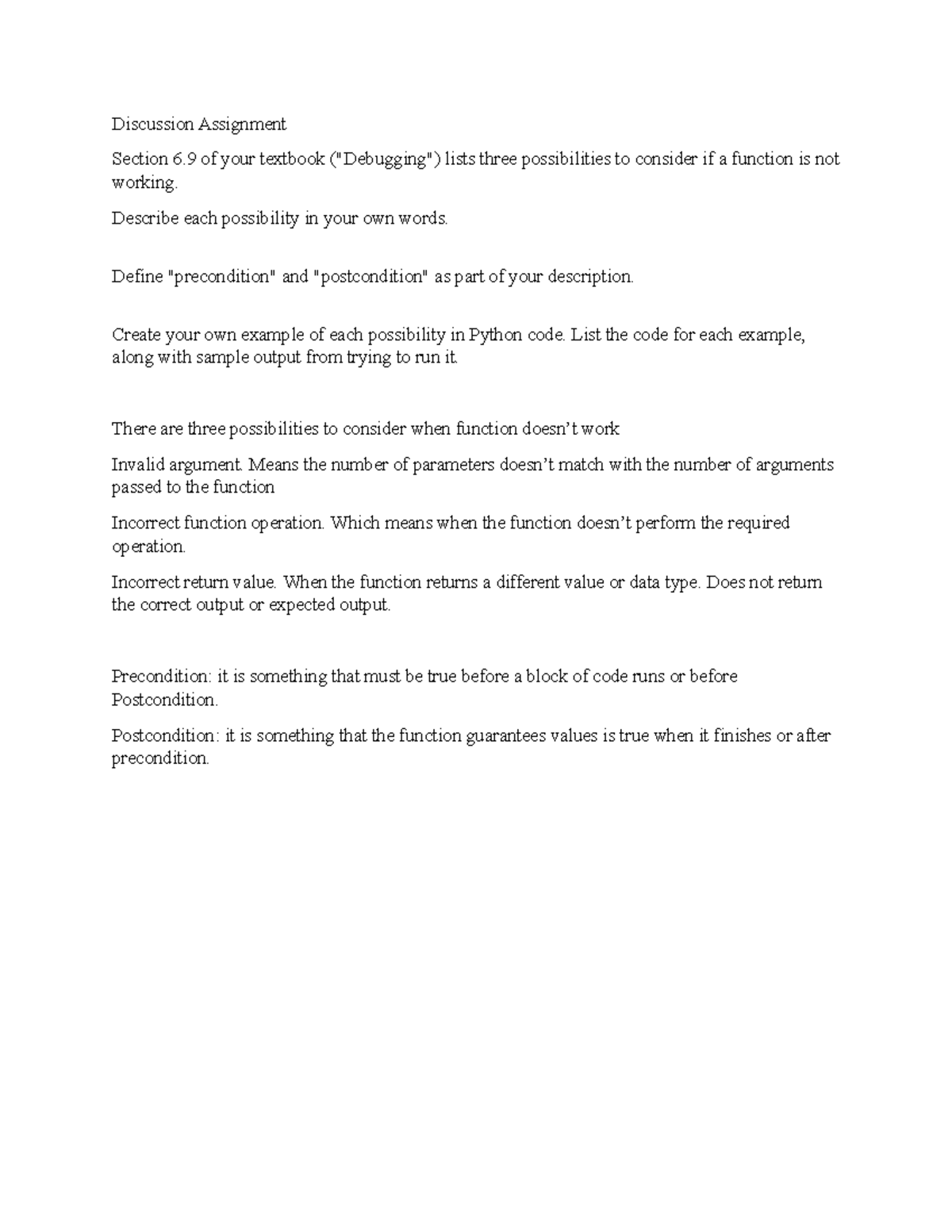 Discussion Assignments - Discussion Assignment Section 6 of your ...