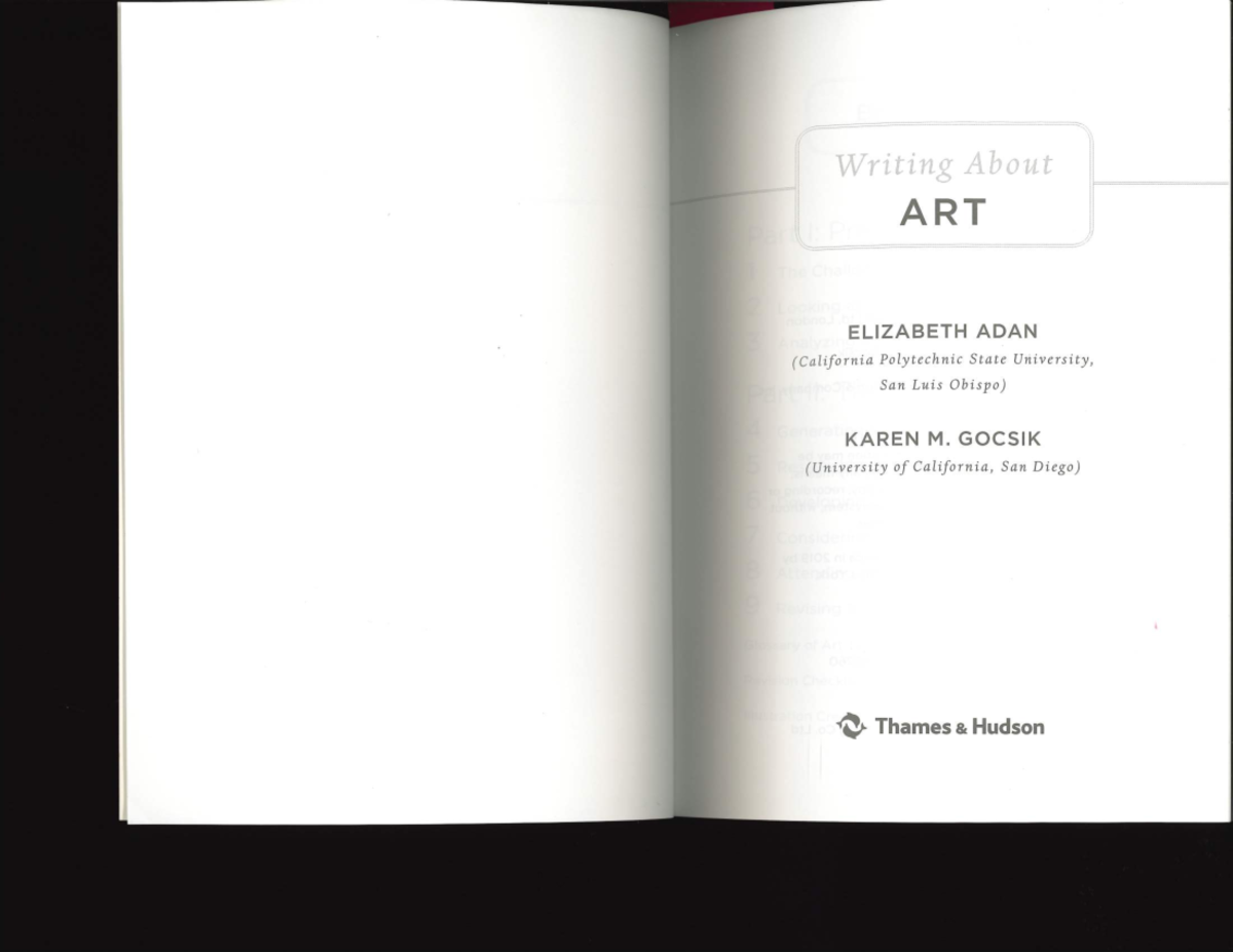 From Writing About Art - Assignments - ART 2360 - Studocu