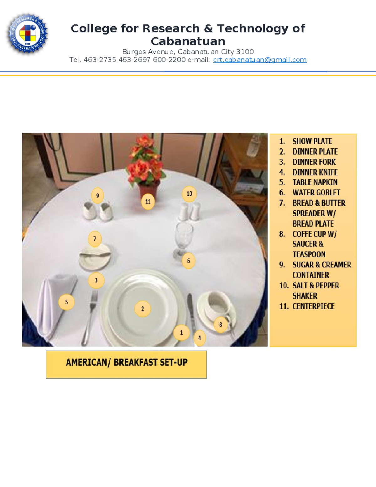 FBS NC II Updated Reviewer 2023 - Cabanatuan Burgos Avenue, Cabanatuan ...