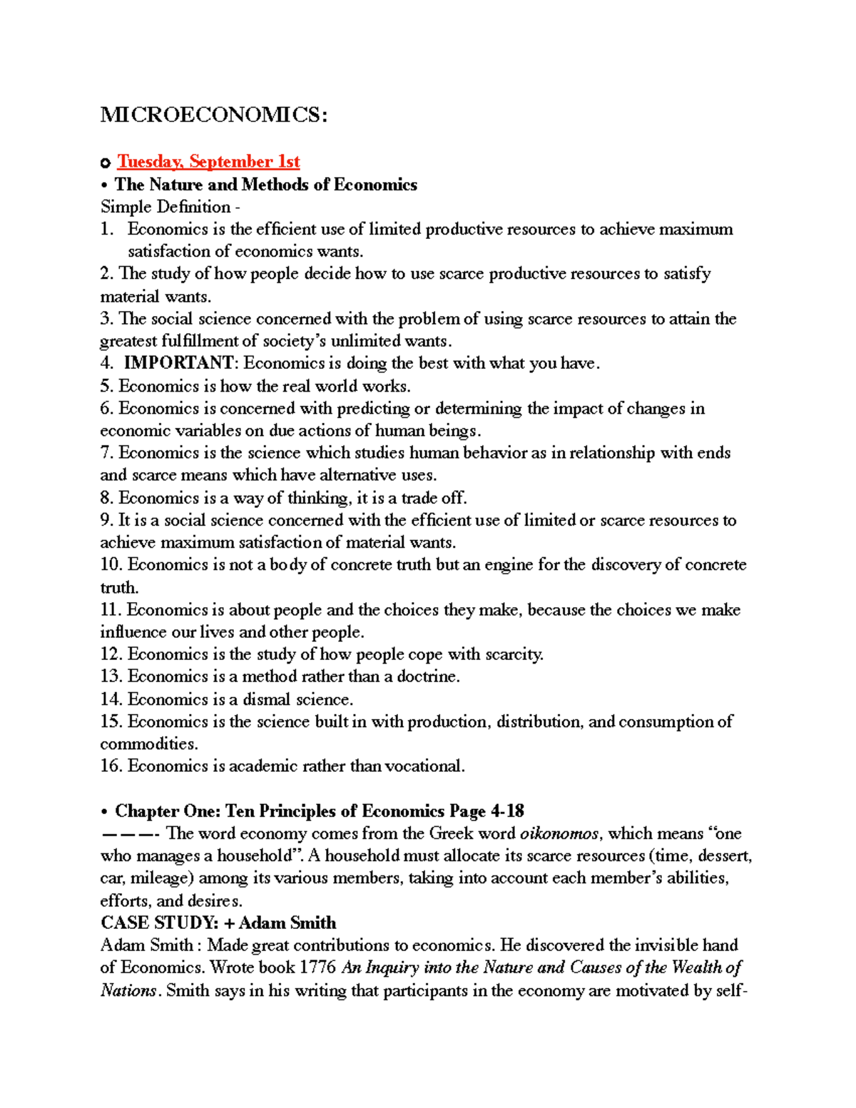 Micro Economics :: ( Notes) - MICROECONOMICS: Tuesday, September 1st ...
