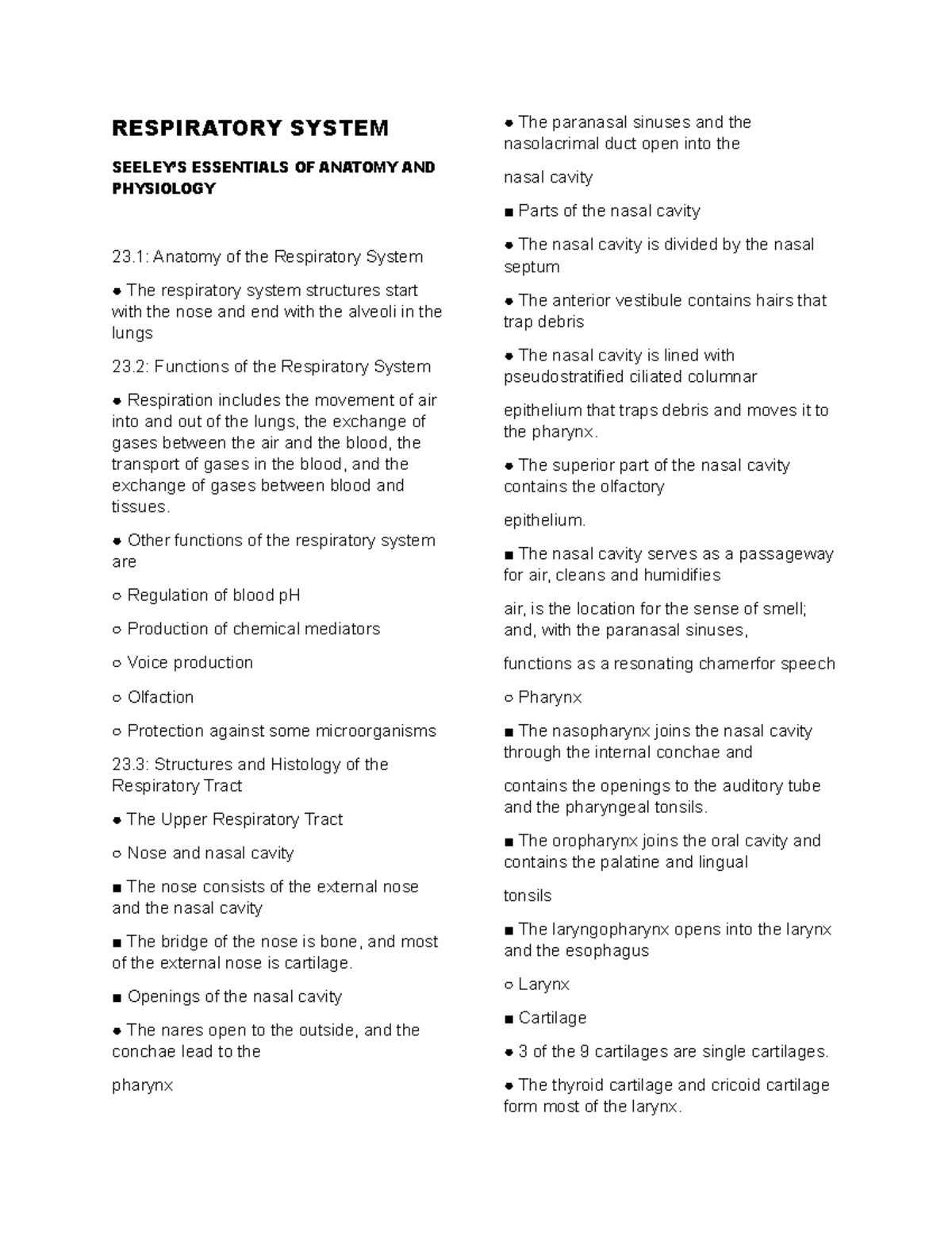 Respiratory System how we breathe - RESPIRATORY SYSTEM SEELEY’S ...