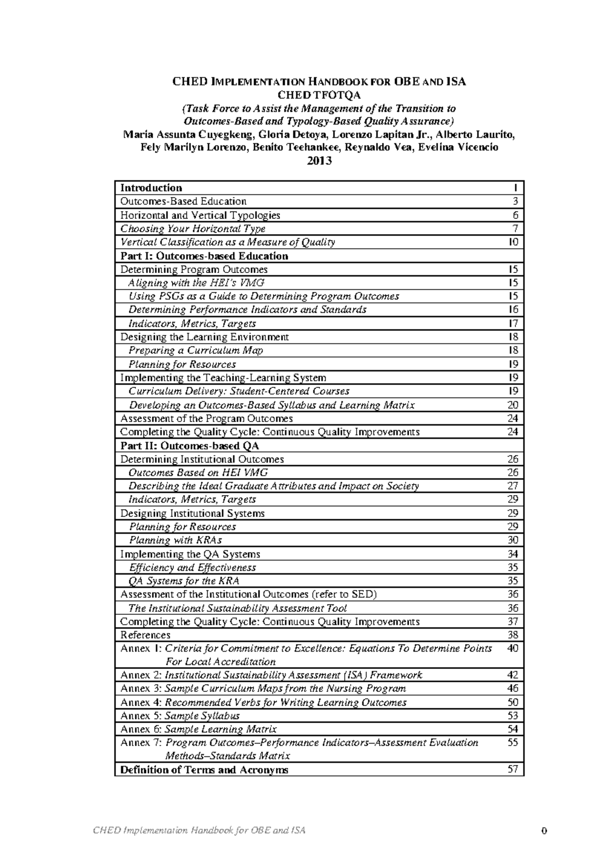 CHED Implementation Handbook-OBE ISA-02072014 - CHED IMPLEMENTATION ...