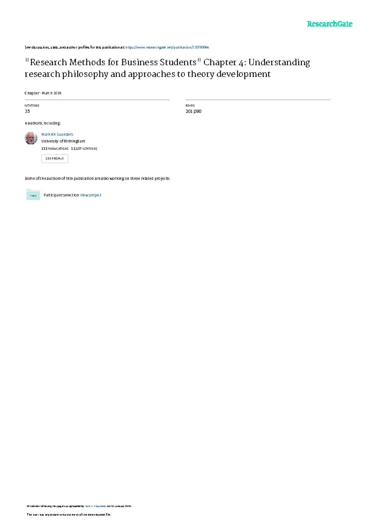 Research Methods for Business Students- Mark Saunders - See discussions ...