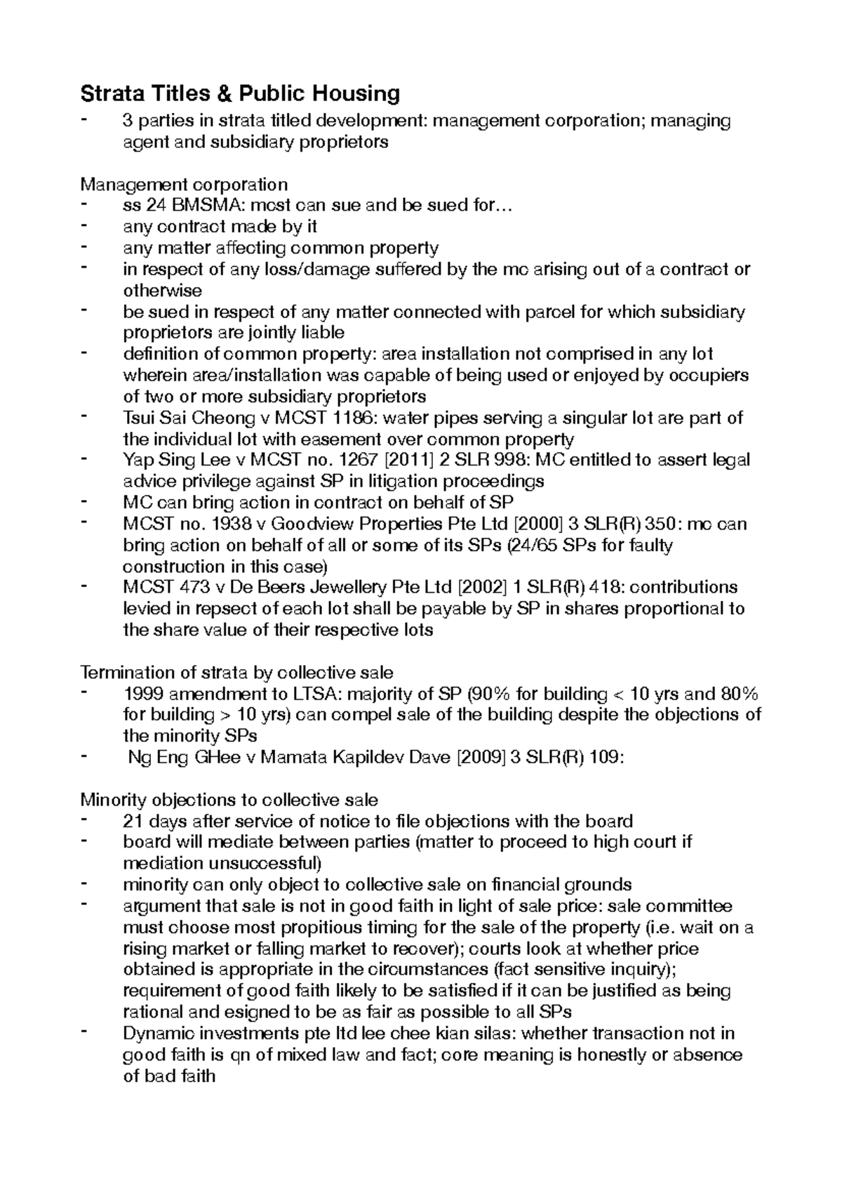 LAN5 - strata titles - Strata Titles & Public Housing ⁃ 3 parties in ...