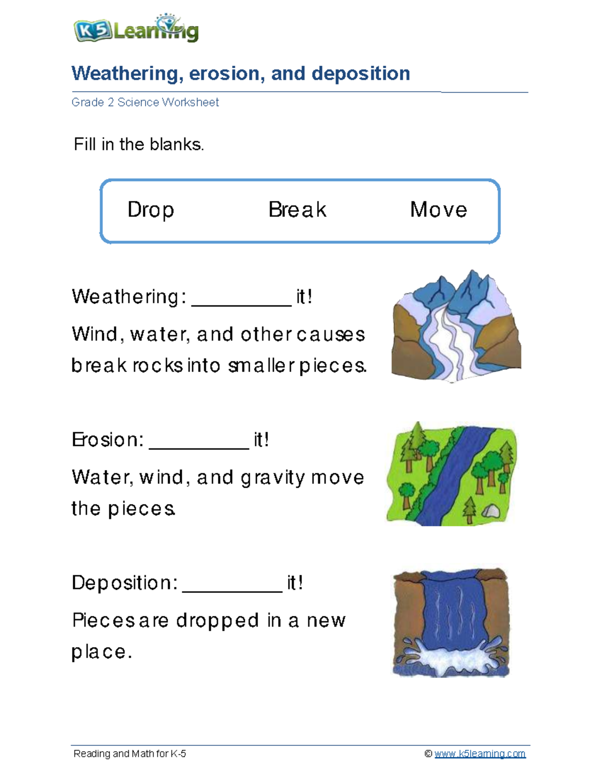 Grade 2 erosion a - N/A - Weathering, erosion, and deposition Grade 2 ...