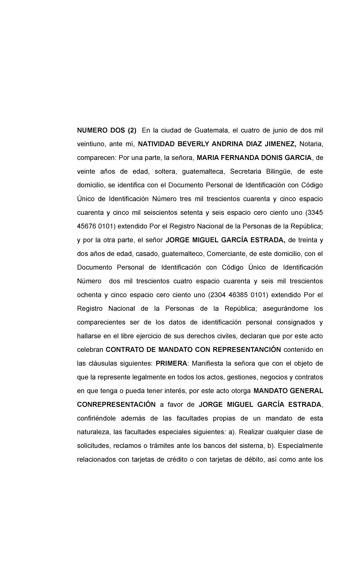 2 Mandato General CON Representacion - Derecho Notarial - URegional de ...