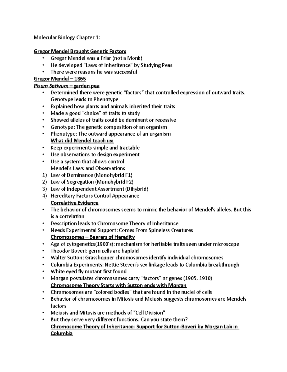 Molecular Biology Chapter 1 - Genotype leads to Phenotype - Explained ...