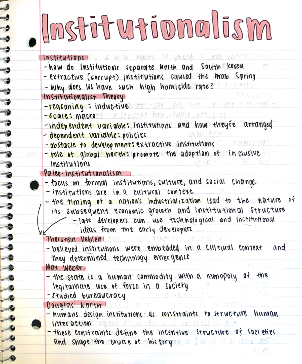 Institutionalism - INTA 3203 - Studocu