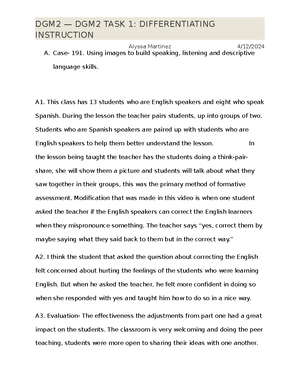 DFM3 - task 1 - Alyssa Martinez DFM3 TASK 4: PROFESSIONAL DISPOSITIONS ...