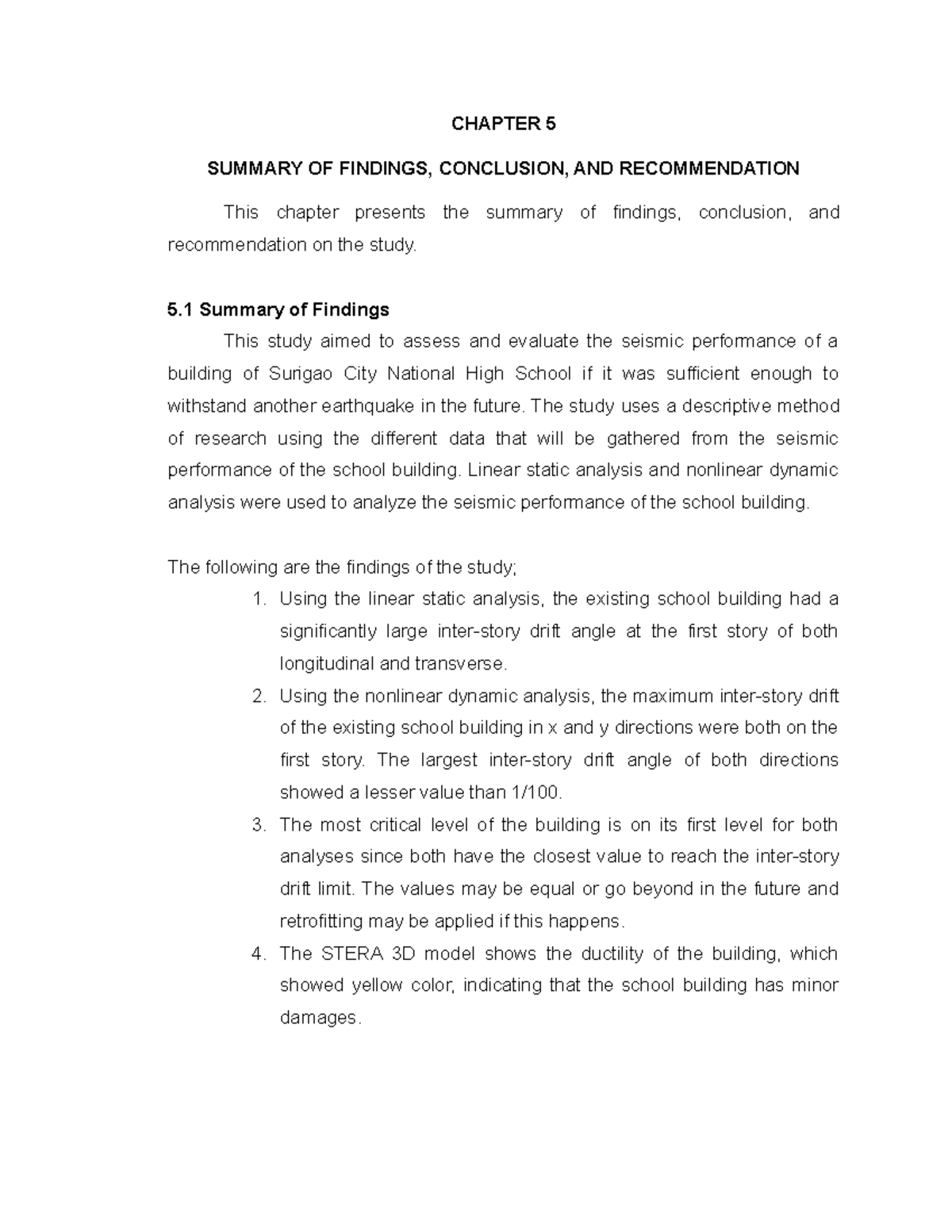Chapter-5 - assessment - CHAPTER 5 SUMMARY OF FINDINGS, CONCLUSION, AND ...