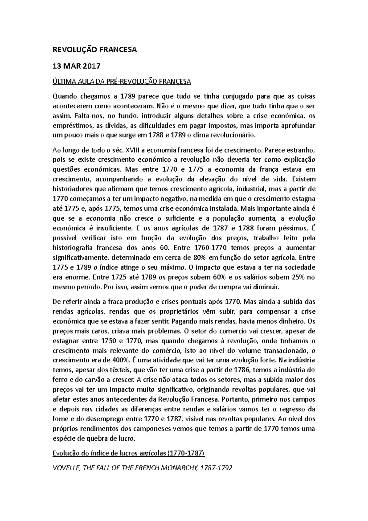 13 MAR 2017 - History of French Revolution - Class - REVOLUÇÃO FRANCESA ...