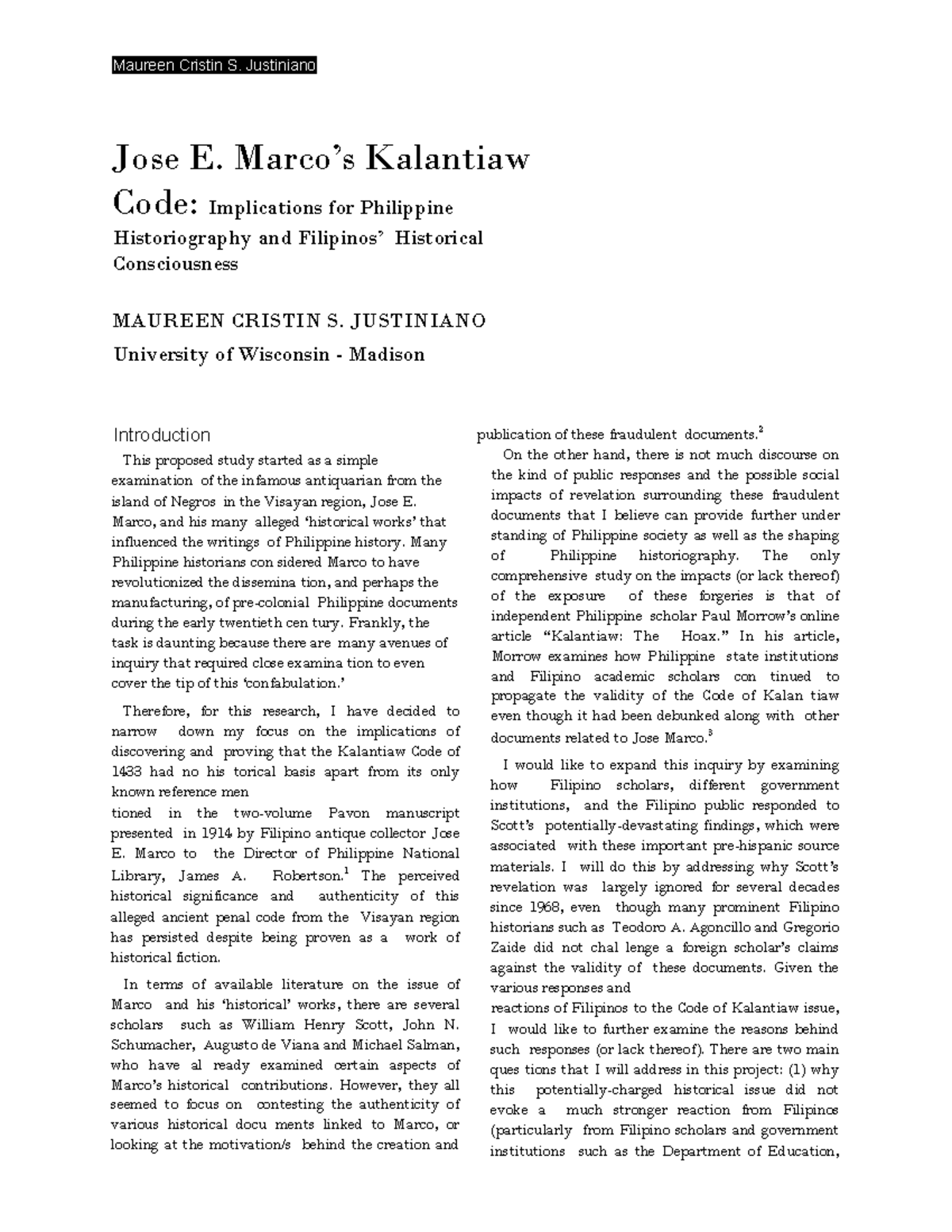 Justiniano Kalantiaw Code EXP 2011 - Maureen Cristin S. Justiniano Jose ...