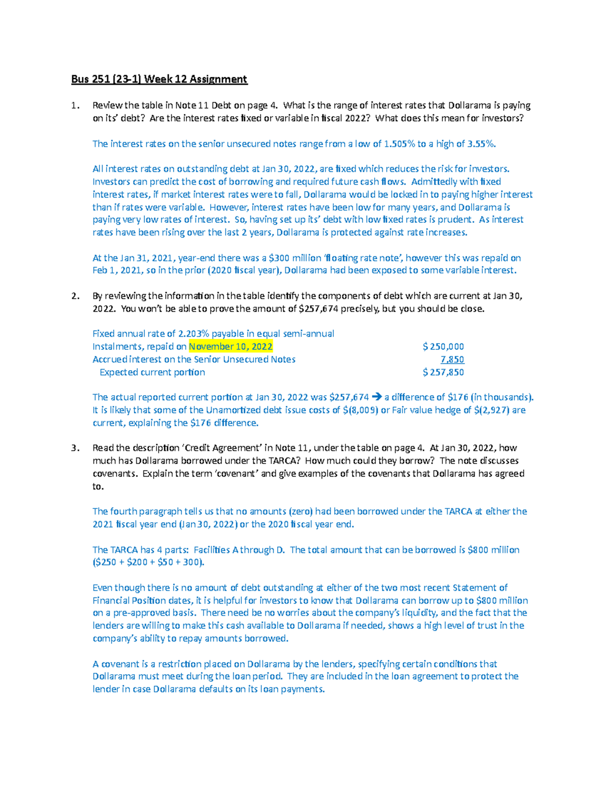 CH12 Assignment Solution - BUS 251 - SFU - Studocu