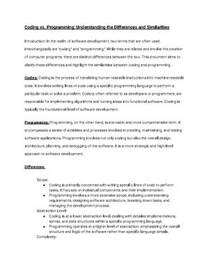 Introduction to C++ Programming - It is an extension of the C programming language and provides ...