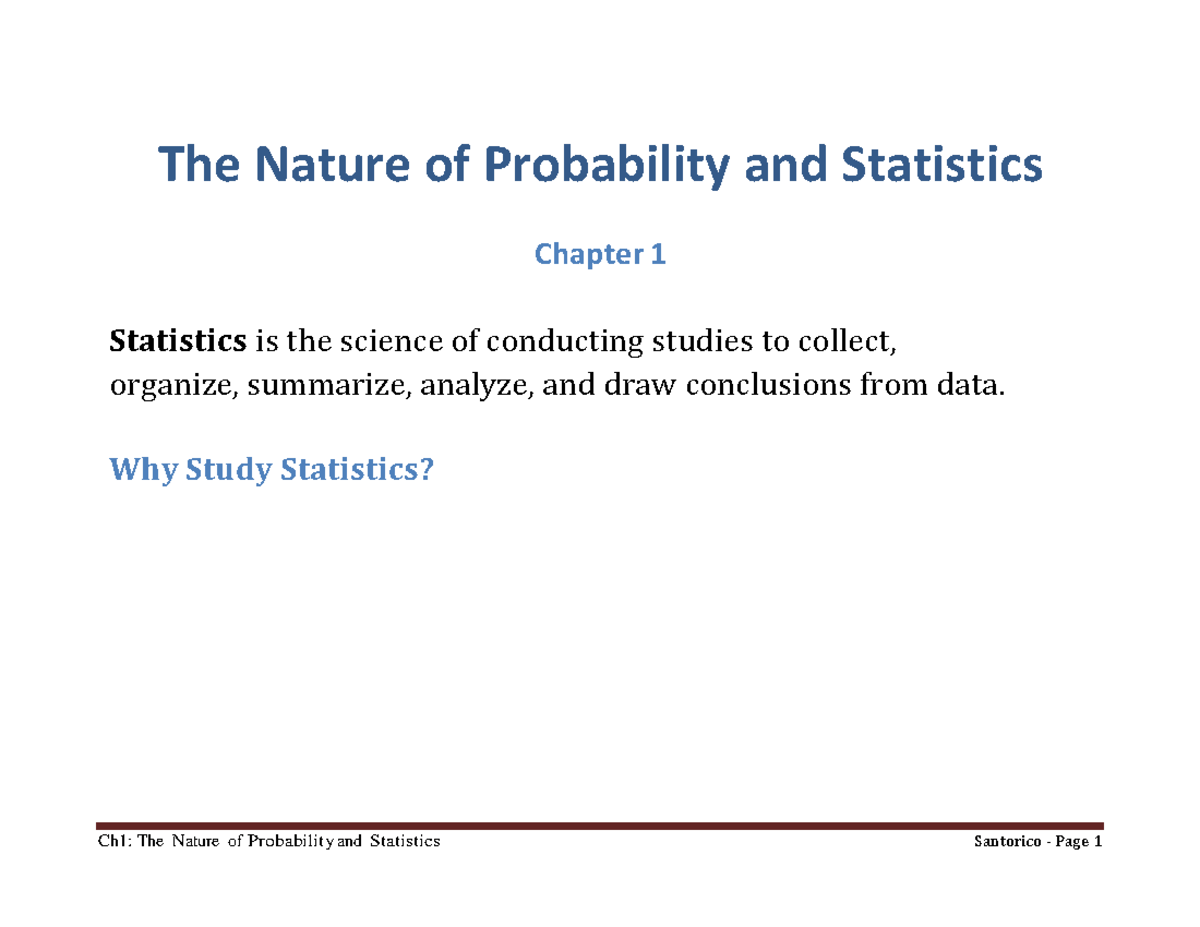 AMS-101-Nature of statistics - The Nature of Probability and Statistics ...