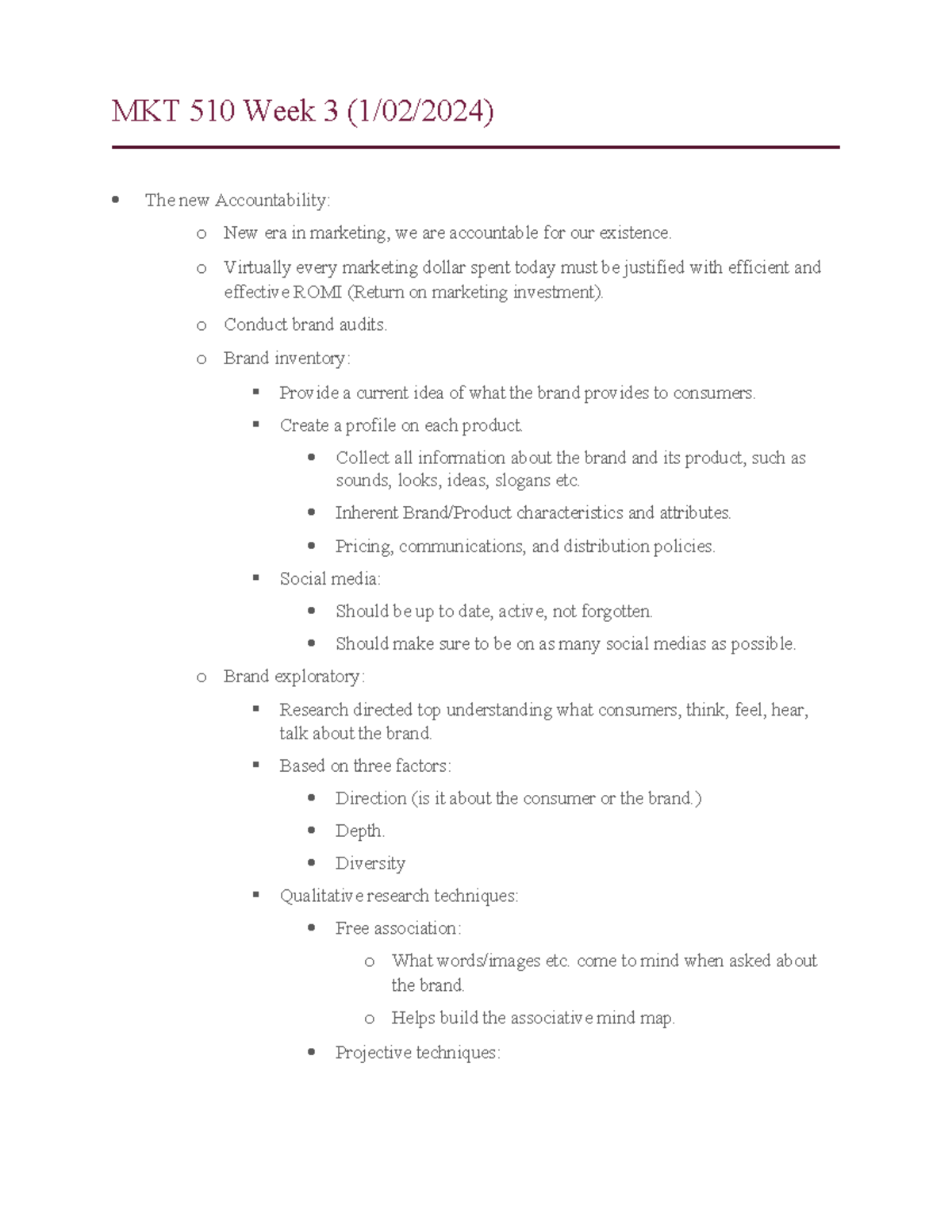 MKT 510 Week 3 - Helpful notes - MKT 510 Week 3 (1/02/2024) The new ...