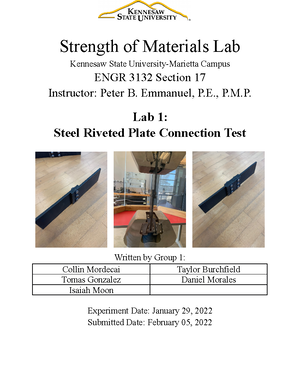 Tension Test using MTS Insight Machine - Strength of Materials Lab ...
