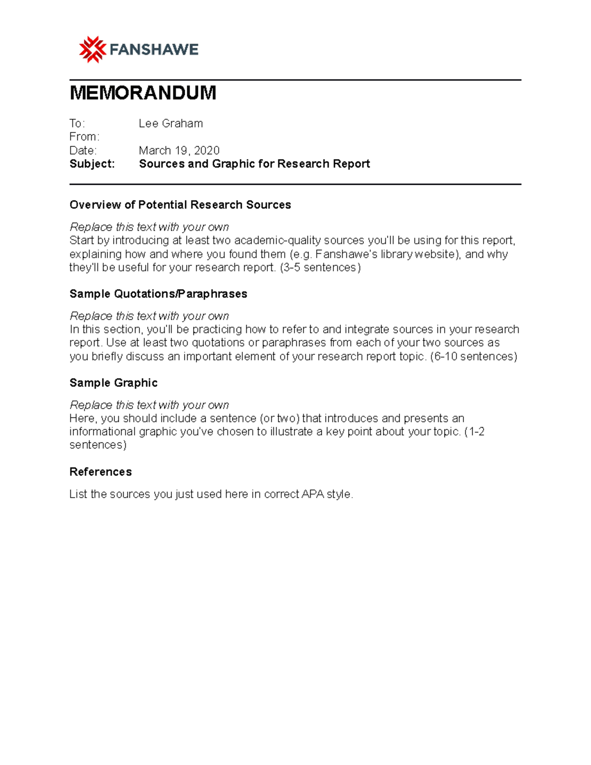 Report-2-template - meh - MEMORANDUM To: Lee Graham From: Date: March ...