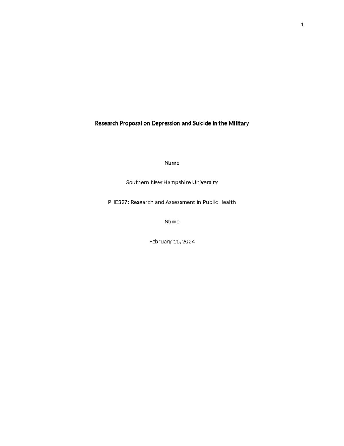 Final Project - Research Proposal on Depression and Suicide in the ...