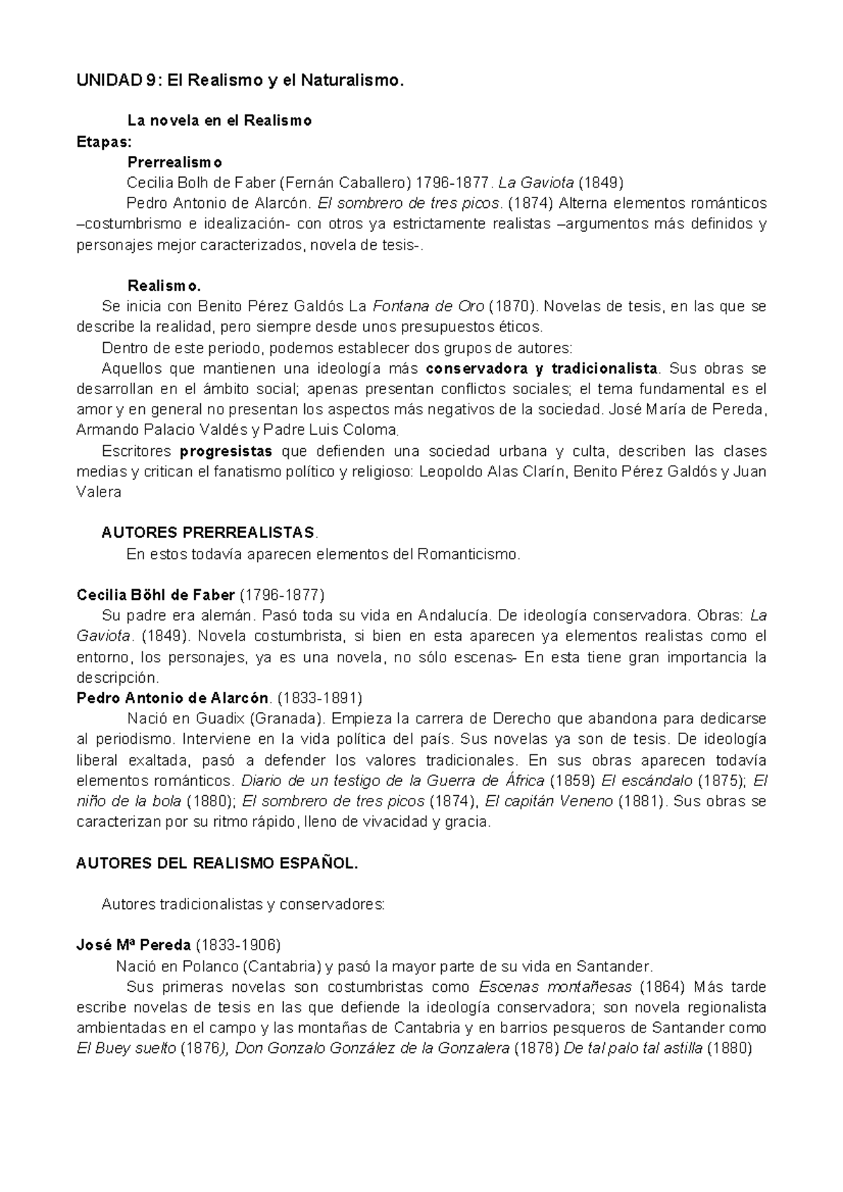 Unidad 9 Realismo y Naturalismo. 2º BACH - UNIDAD 9: El Realismo y el ...