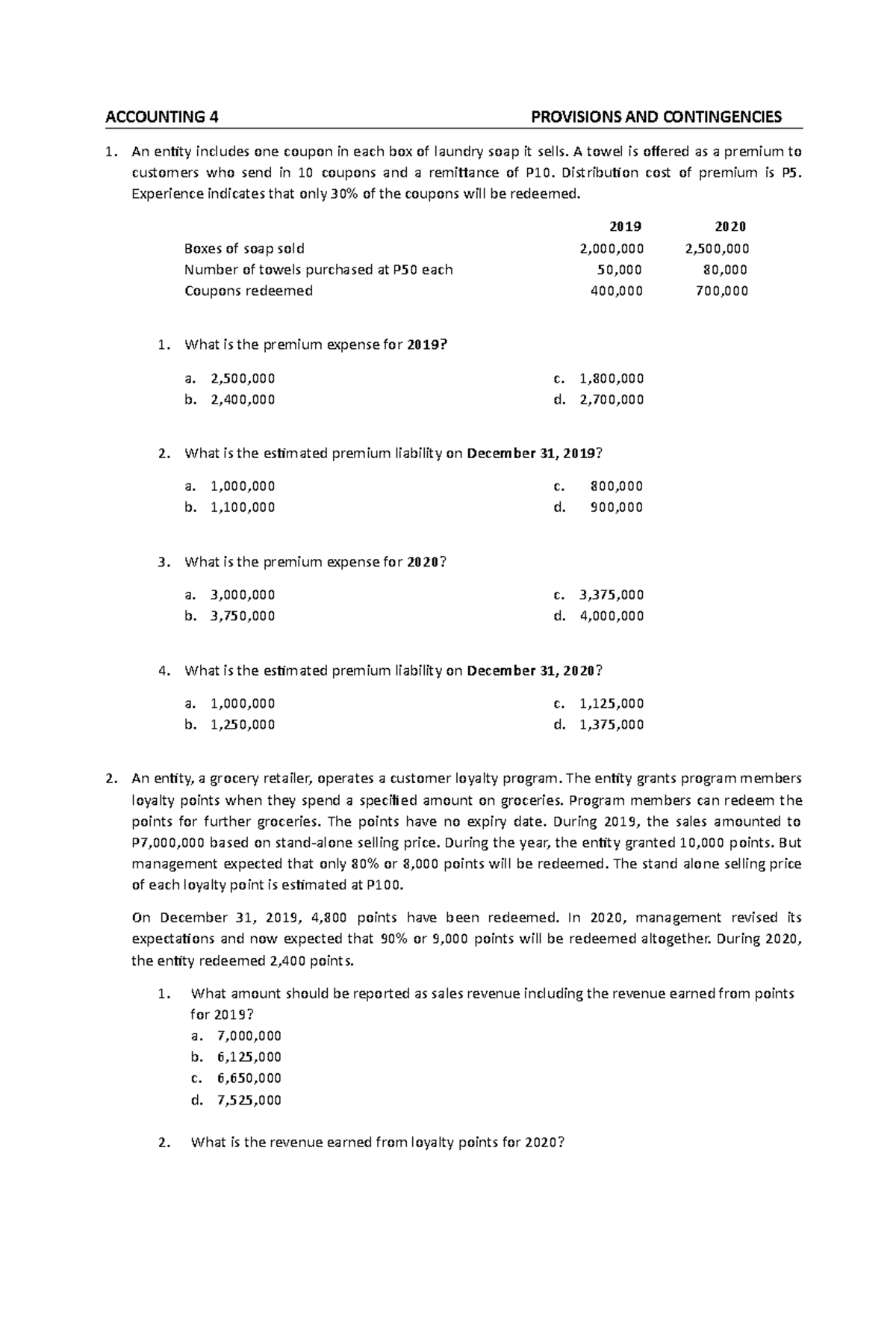 Accounting 4 Provision AND Contingencies - ACCOUNTING 4 PROVISIONS AND ...