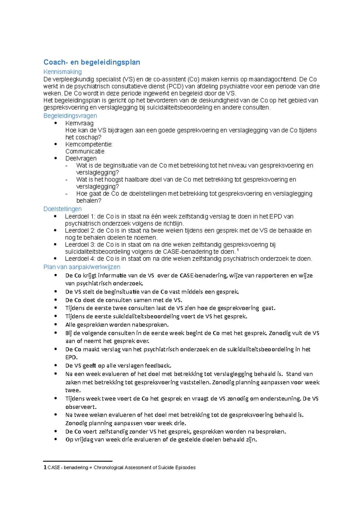 Coach-Beg - Coaching en begeleidingsplan als verpleegkundig specialist ...
