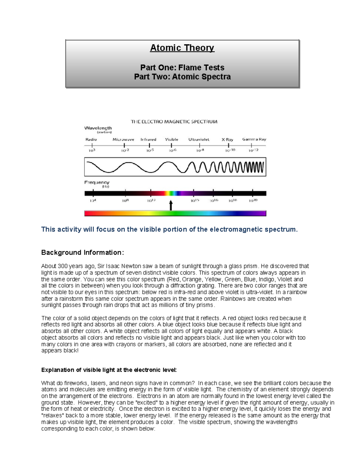 Flame-tests-and-atomic-spectra-labdoc - This activity will focus on the ...