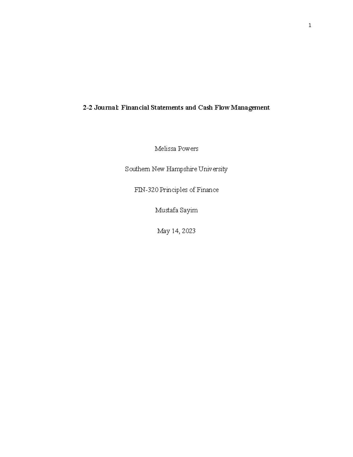 Module 2 Journal - FIN320 - SNHU - Studocu