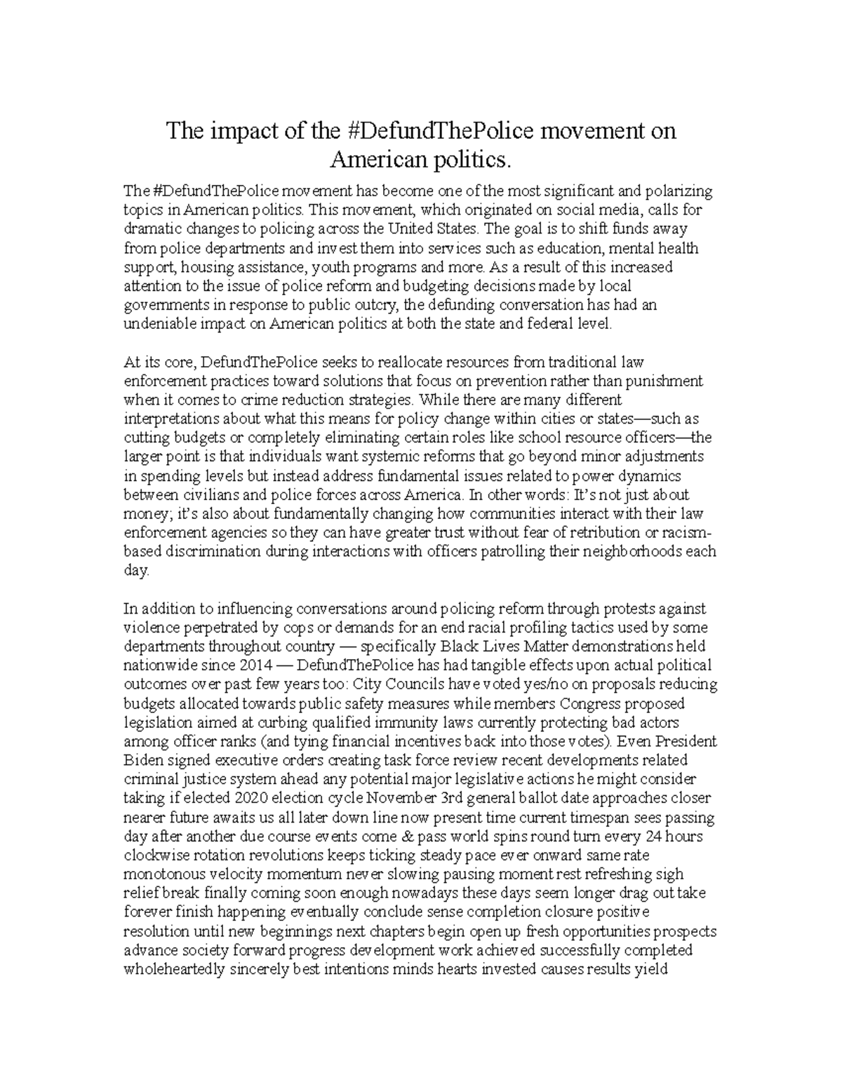 The impact of defund the police - The impact of the #DefundThePolice ...