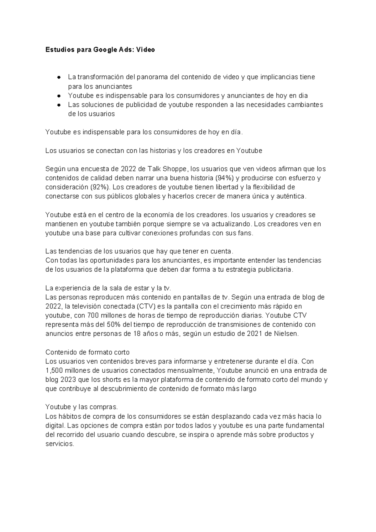 Documento sin título - info sobre video de google - Estudios para ...