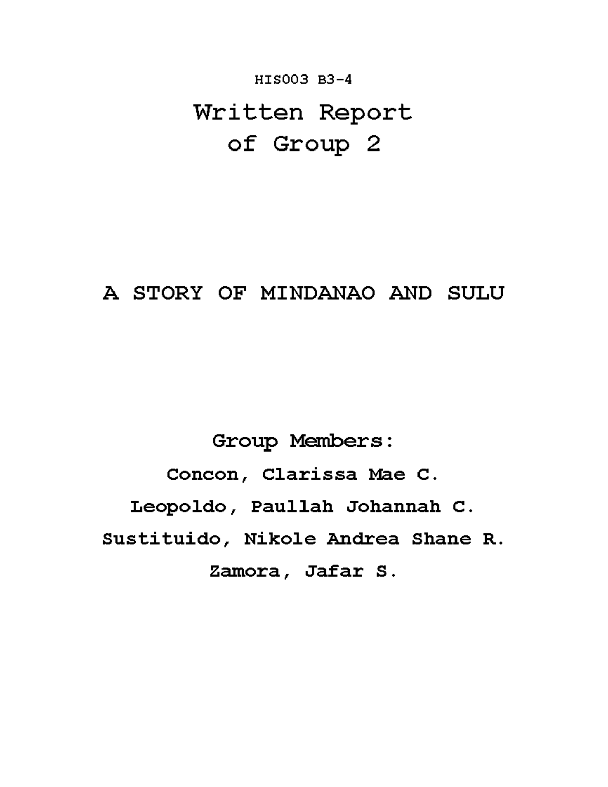Group 2 Written Report - You will learn a lot. Good luck in reading ...