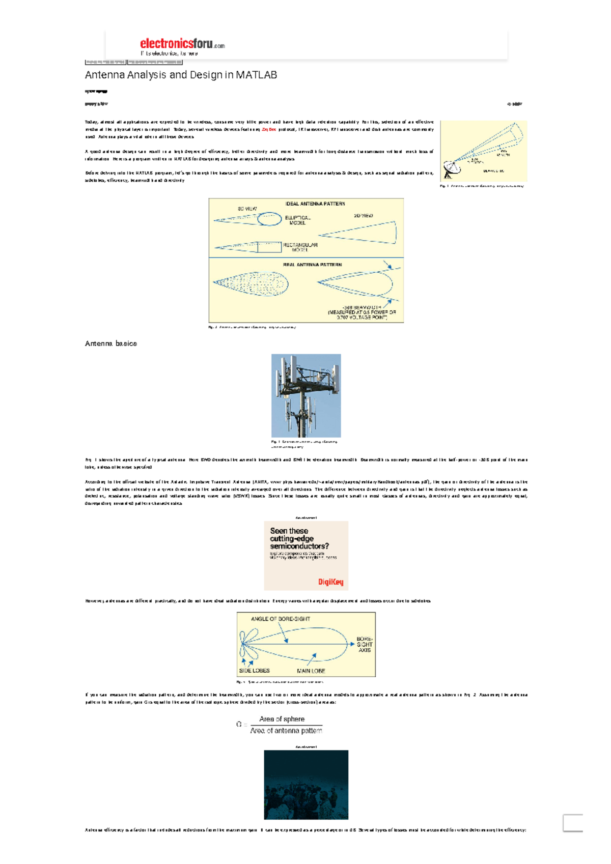 Antenna Analysis And Design In Matlab Engineering Projects For You Free Software Engineering