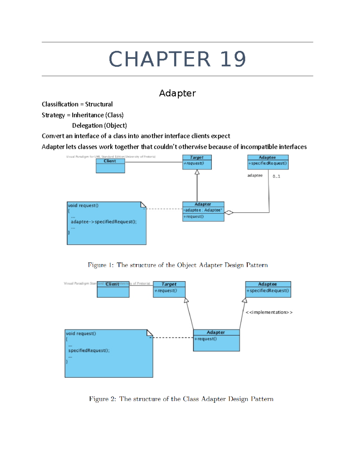 COS 121 Chapter 19 - Summary Software Modelling (C++) - CHAPTER 19 ...