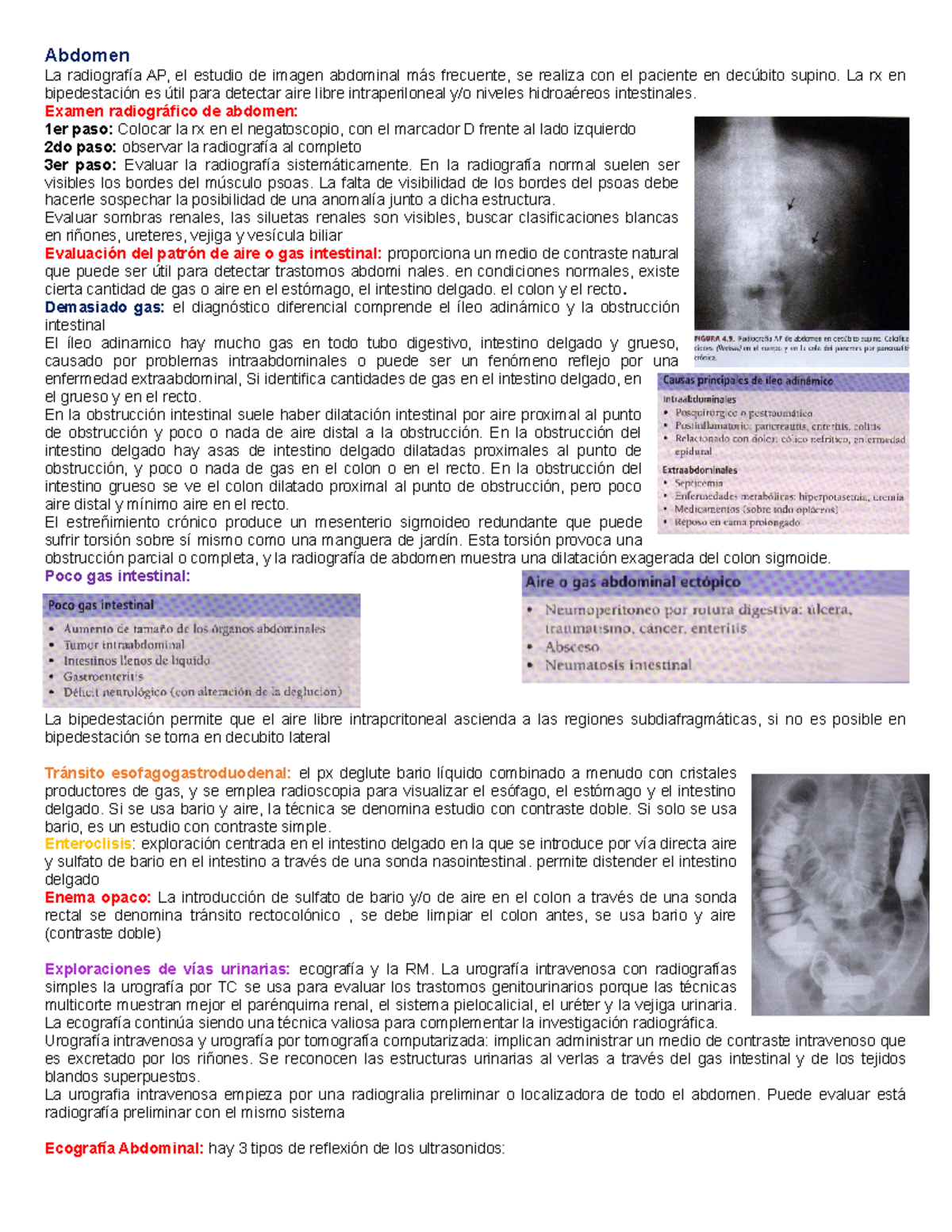 Imagenologia Abdomen - resumen - Abdomen La radiografía AP, el estudio de imagen abdominal más ...