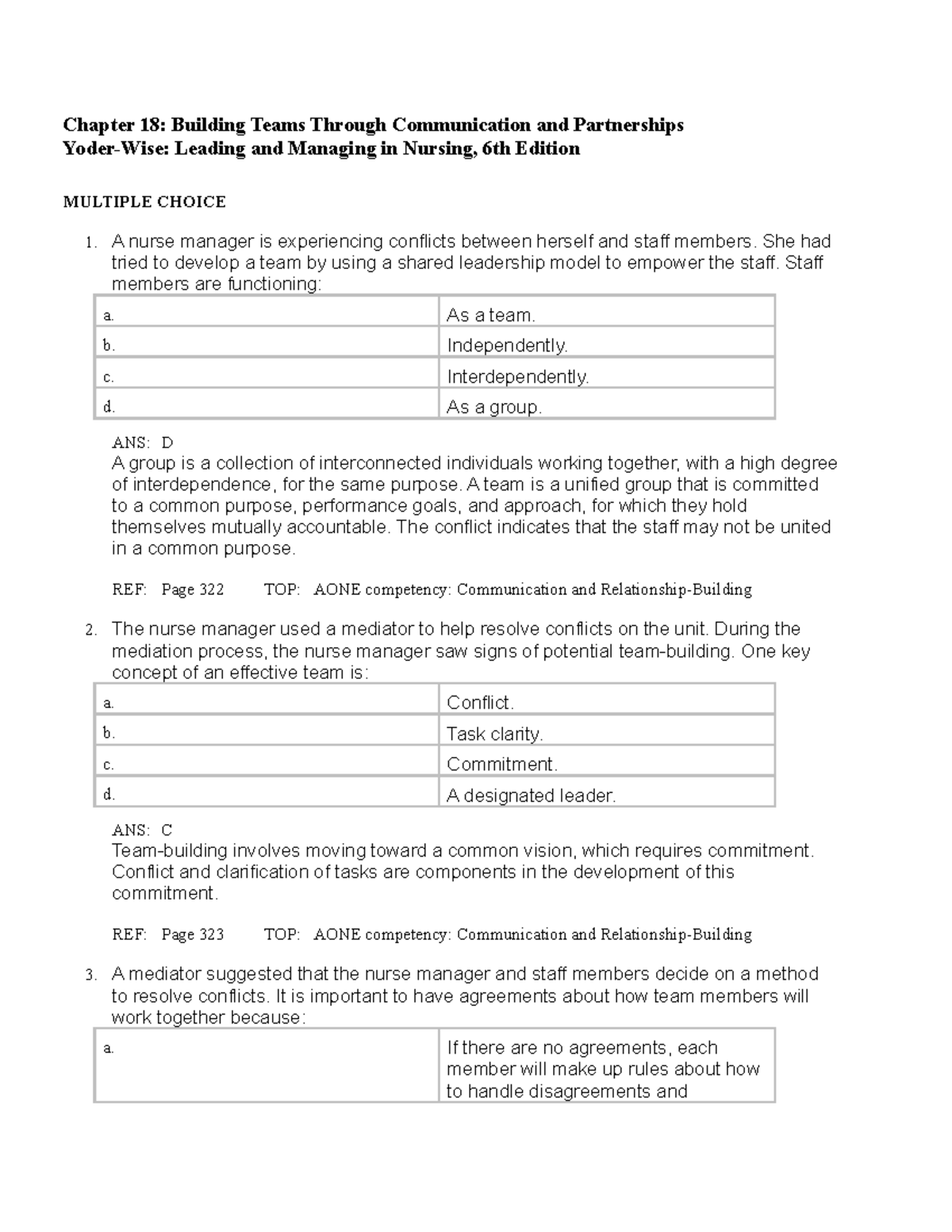Building teams - lecture notes - Chapter 18: Building Teams Through ...