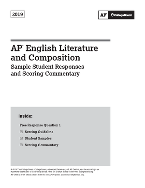 Ap18 english literature q1 - 2018 AP English Literature and Composition ...