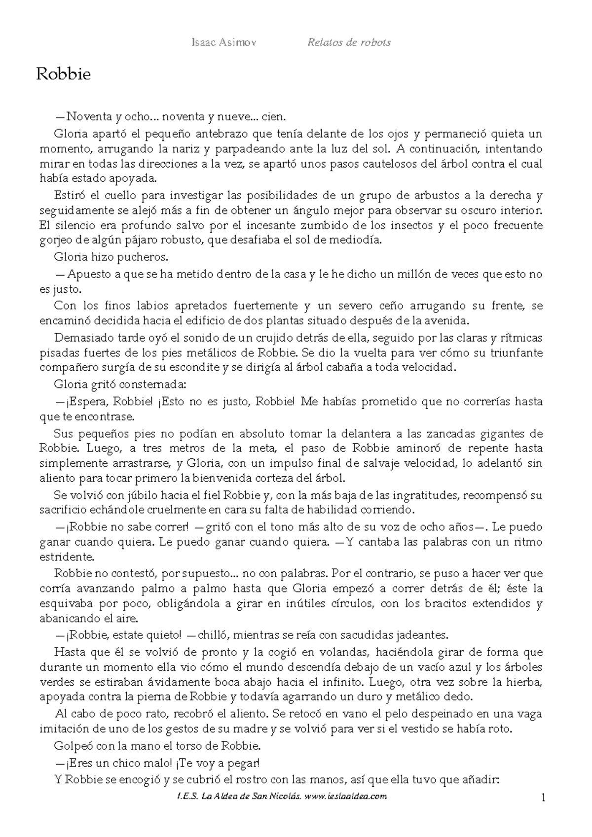 Robbie - Cuento de ciencia ficción entretenido - Robbie —Noventa y ocho ...