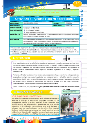 Sesion CCSS 3° SEC- Semana 02 UNI 3 - Secundaria ...