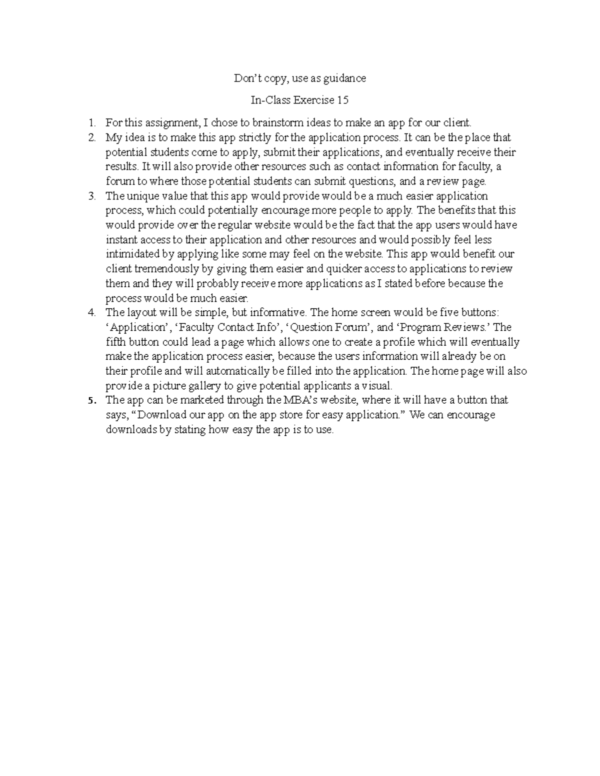 ICE 15 - In class exercise 15 - Don’t copy, use as guidance In-Class ...